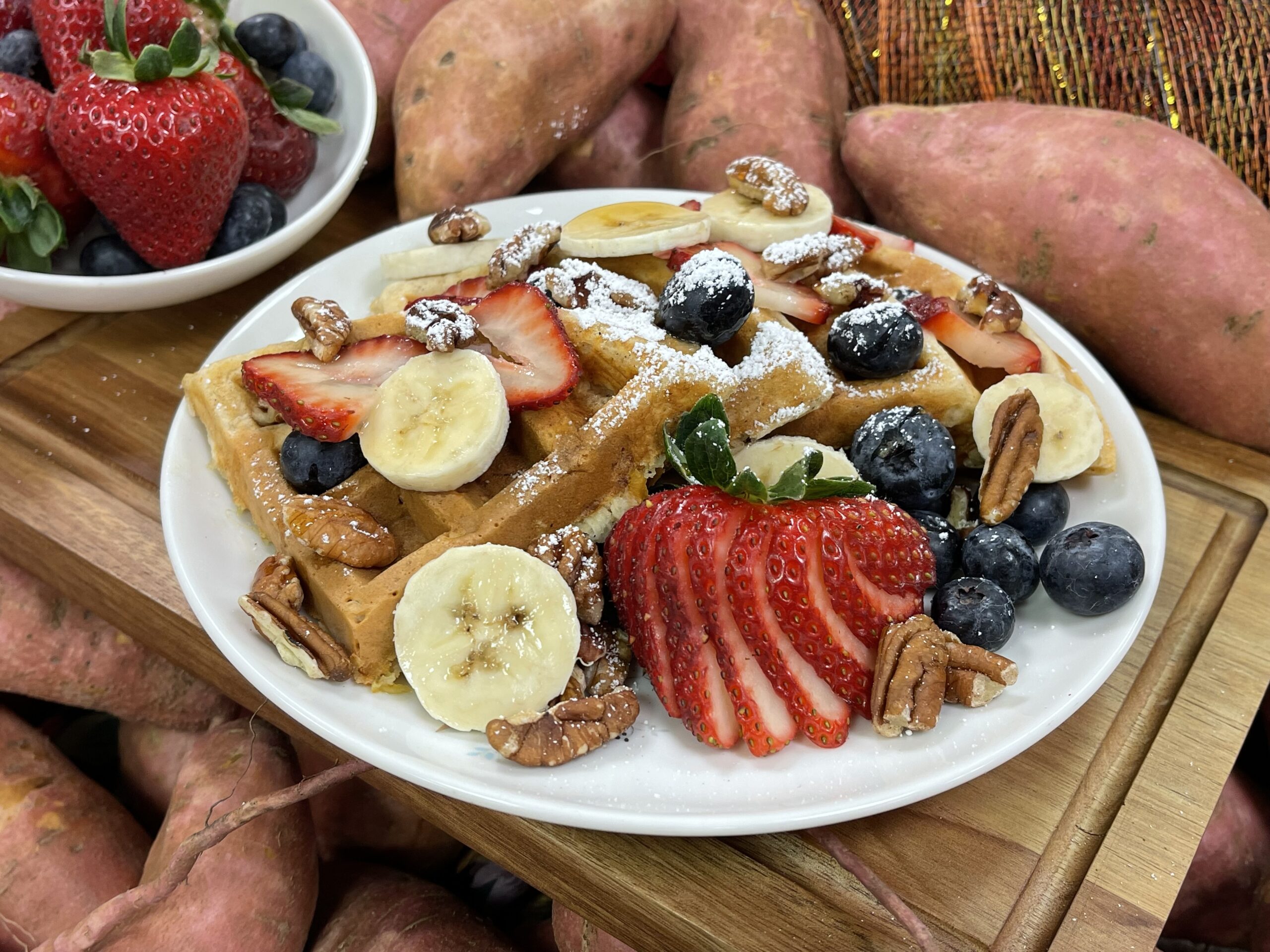 Pineapple Sweet Potato Waffles - Farm Monitor
